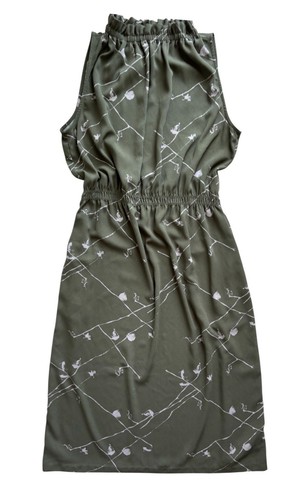 Prologue Target Olive Green Floral Halter Neck Midi Dress Cottage ...