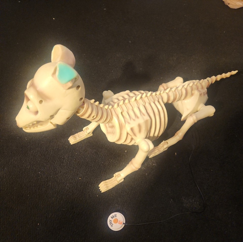 Gemmy Boney Barney animated skeleton Halloween dog prop 16 X 9 in | eBay