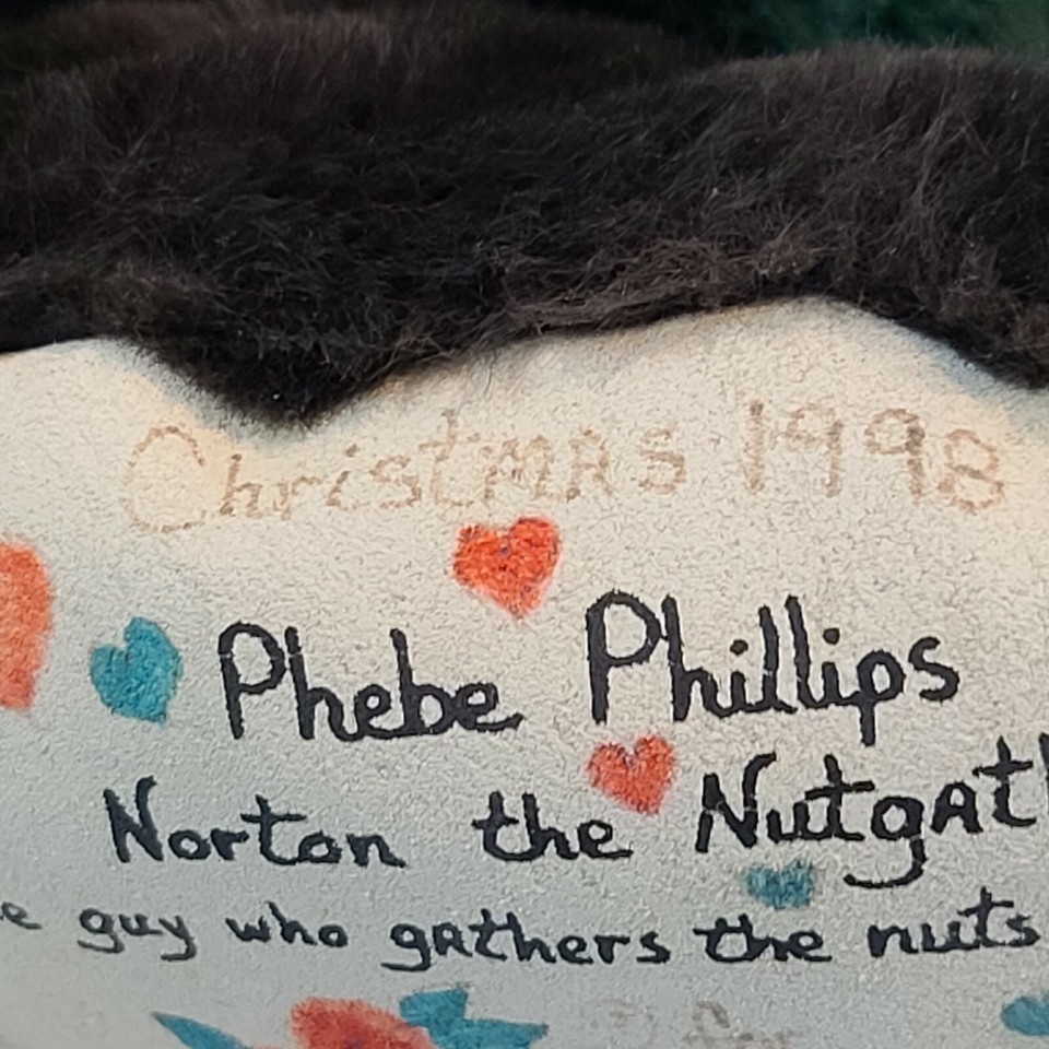 Phebe Phillips VTG Christmas 1998 Norton The Nutgatherer Plush Neiman ...