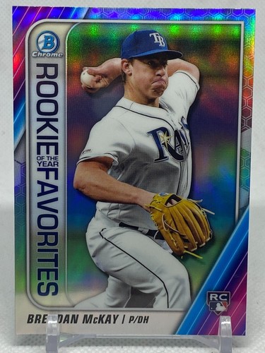 2020 Bowman Chrome Brendan McKay Rookie Of The Year Favorites Card # ...
