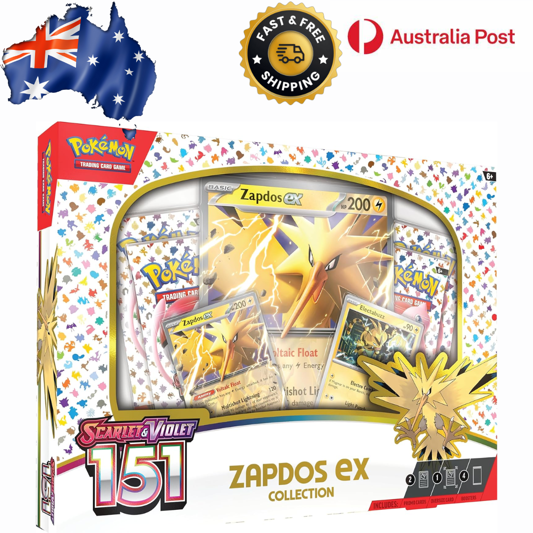 New Zapdos EX Pokemon 151 TCG Scarlet & Violet Collection with 4 ...