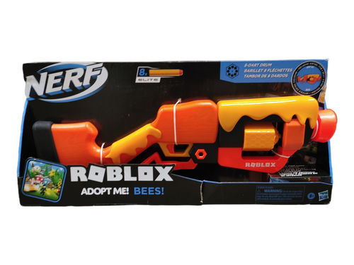 NERF Roblox Adopt Me Bees Lever Action Dart Blaster w/ in-Game Virtual ...