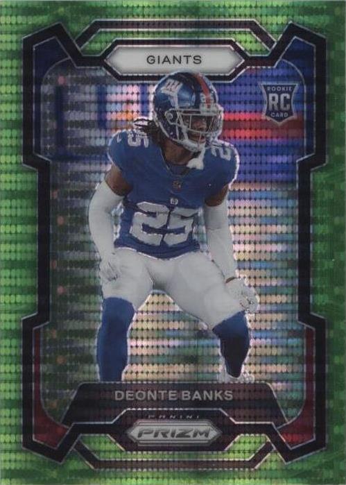 2023 Panini Prizm - Rookies Deonte Banks #376 Neon Green Pulsar Prizm ...