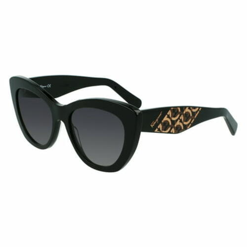 NEW Salvatore Ferragamo SF 1022S 001 Black Sunglasses with Grey ...