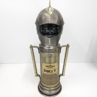 Vintage Nikka Whisky Knight Armor Metal Bottle Cover Case w/ Music Box ...