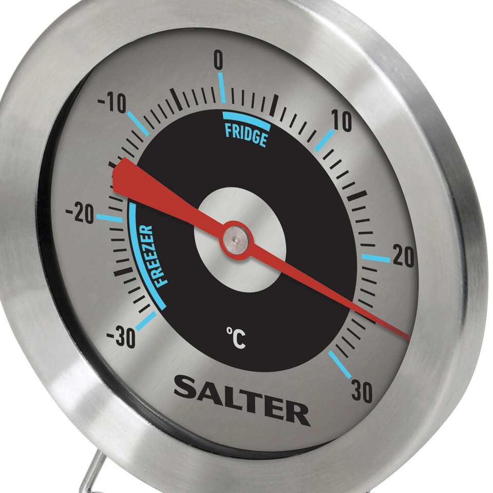 Salter Fridge/Freezer Thermometer Analogue Stainless Steel Food Safety ...