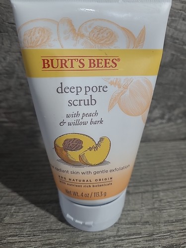 BURT'S BEES DEEP PORE SCRUB WITH PEACH & WILLOW BARK 4 OZ - NEW | eBay