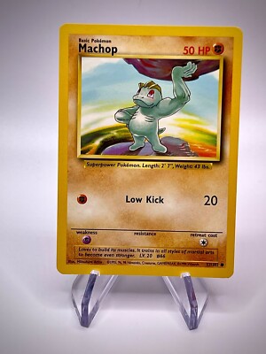 Pokémon TCG Machop Base Set 52/102 Regular Unlimited Common | eBay