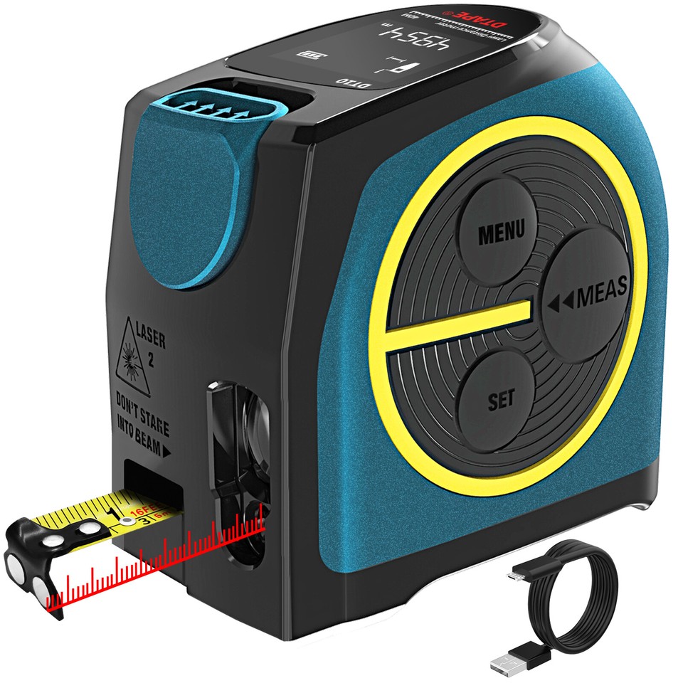 Laser Tape Measure 2 In 1 Digital Tape Measure High Precision Laser ...