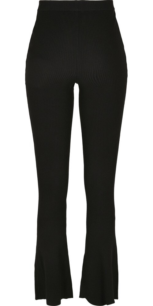 Urban Classics Damen Ladies Rib Knit Bootcut Leggings Black Ebay