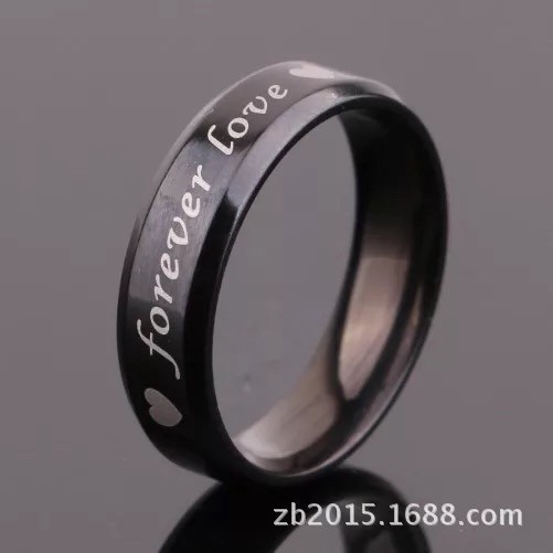 Forever love Steel titanium Couple Rings His and Her Promise Wedding ...
