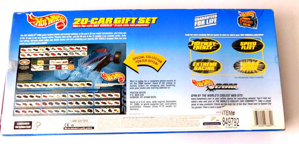 2000 Hot Wheels 20-Car Speed Fleet Gift Set Mattel Item 849792 | eBay