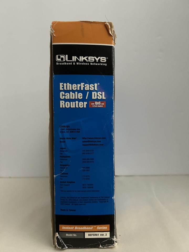 Linksys EtherFast Cable/DSL Router with 8 Port Router | eBay