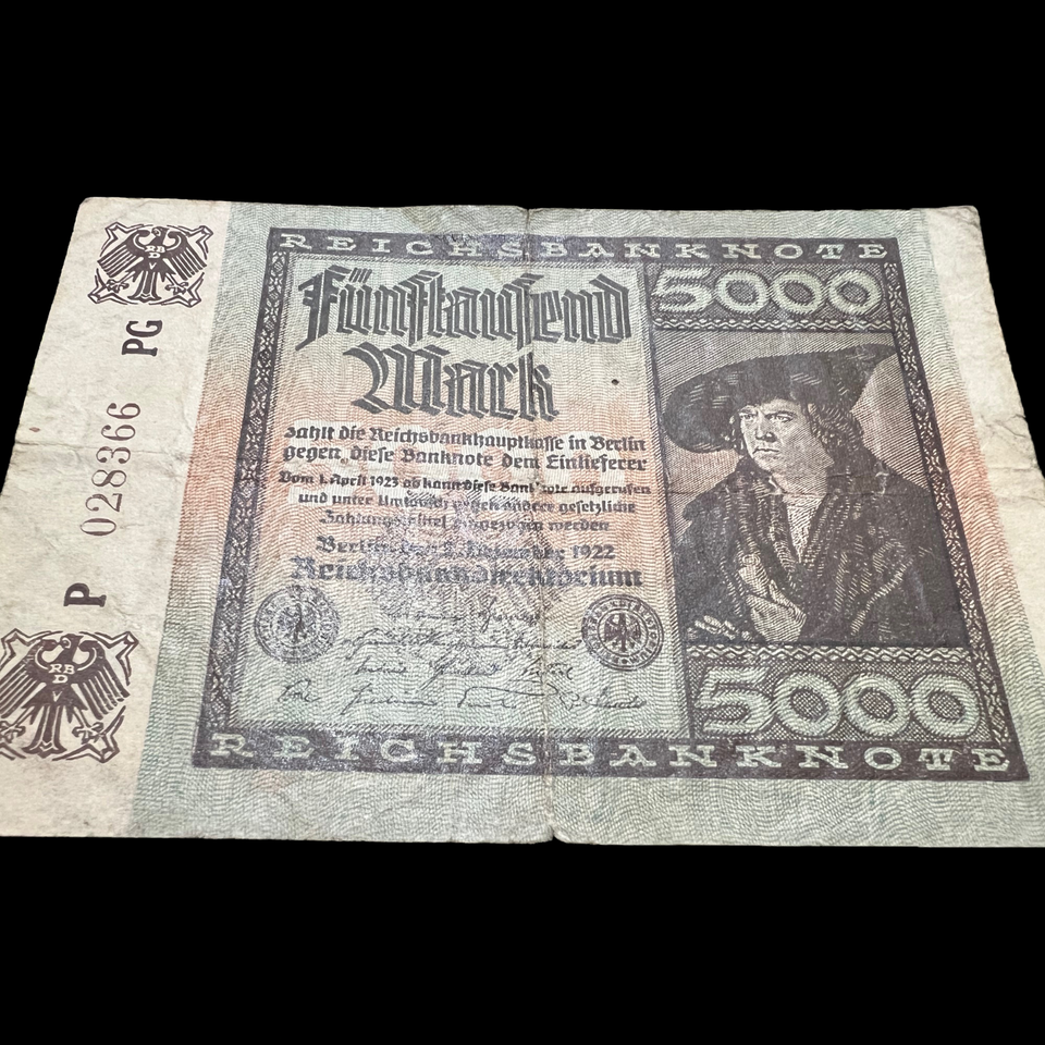 1922 Germany 4 Banknote Set Mark WW1 Pre WW2 Nazi Paper Money Kaiser ...