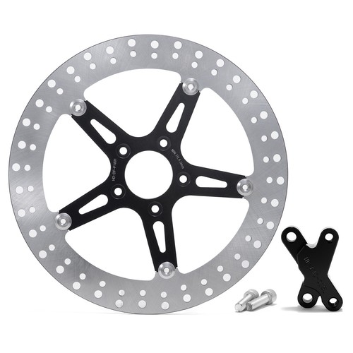 Floating 13" Big Front Brake Rotor & Bracket for Harley Softail Street ...