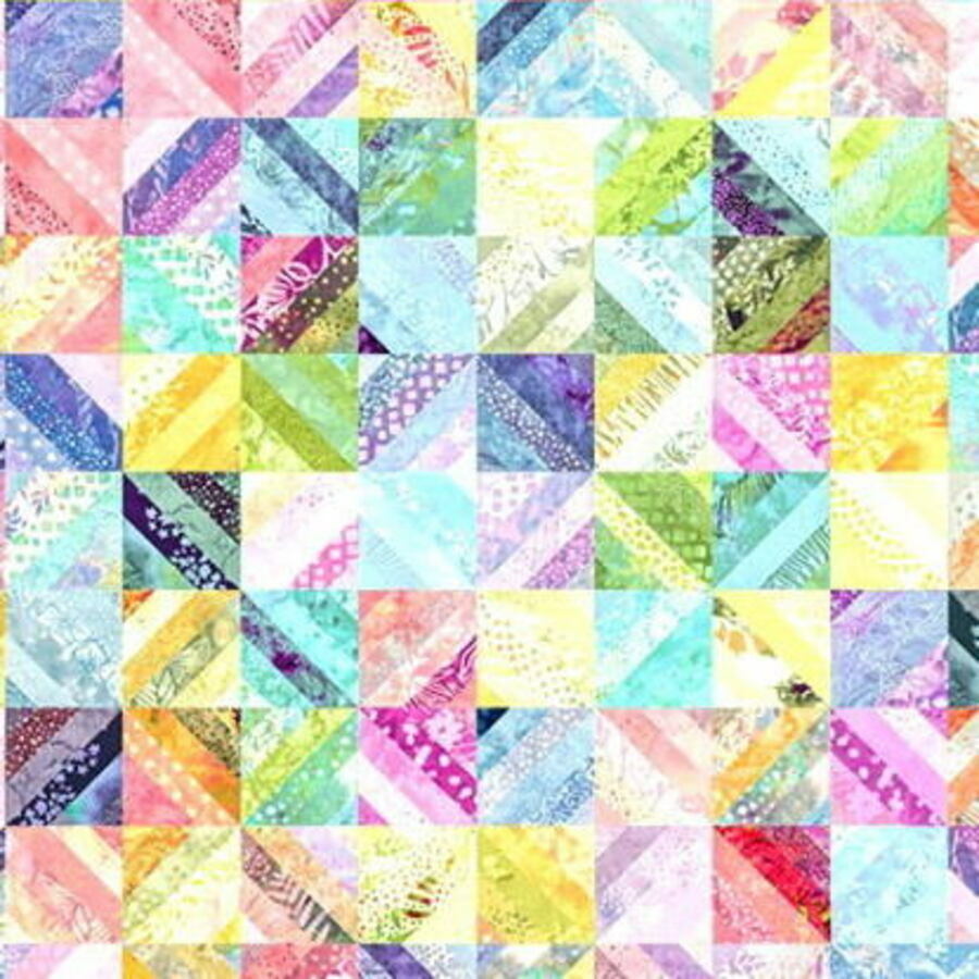 Hoffman Waves 2 Digital Spectrum Print T4887-135 Pastel 2" Sqs Cotton ...