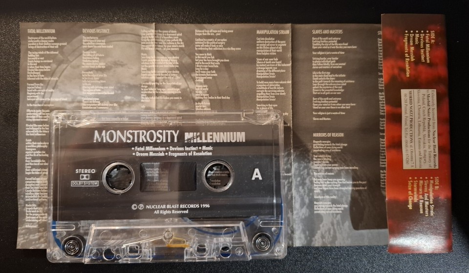 Monstrosity – Millennium 1996 MC Cassette Cannibal Corpse, Nile ...