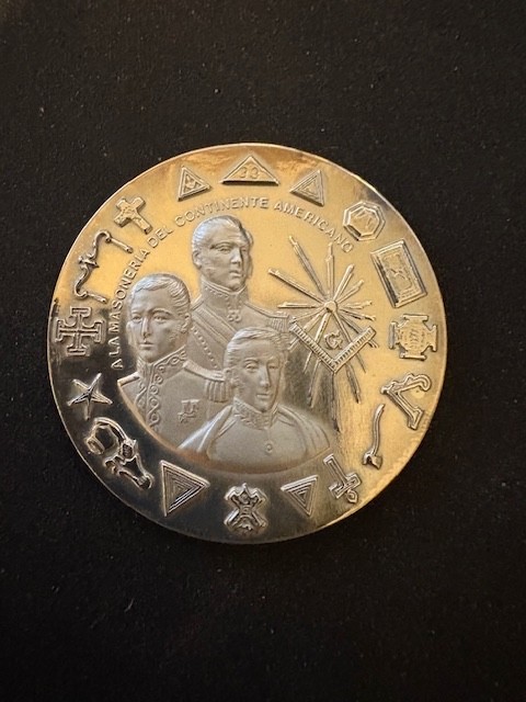 MEXICO MASONIC FREEMASONRY IN AMERICAN CONTINENT SILVER MEDAL Scarce ...