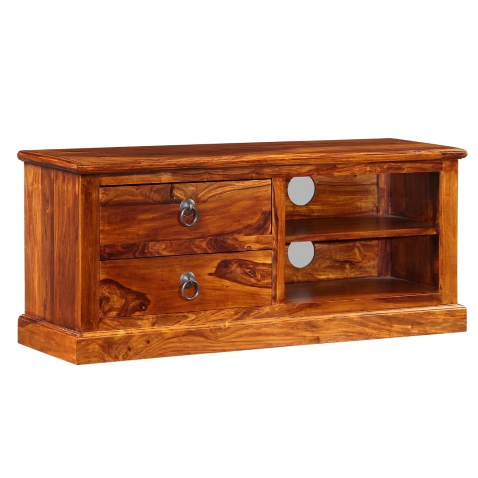 TV Stand Natural wood Solid Acacia wood Medium TV Stand 8718475572923| eBay