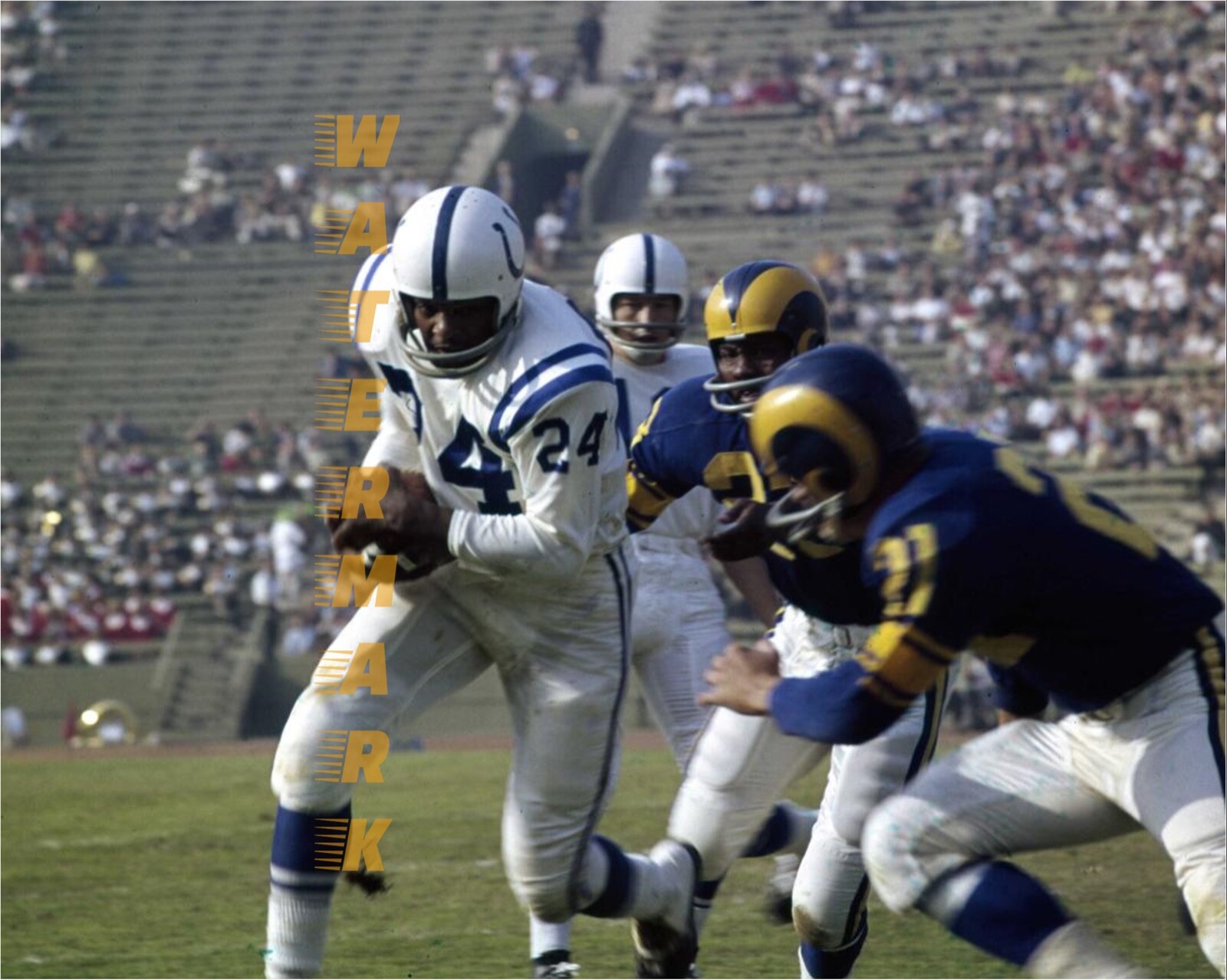 BALTIMORE COLTS AT RAMS LENNY MOORE PRINT FROM 120mm NEGATIVE (3 SIZES ...