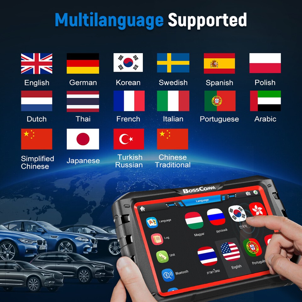 Auto Bidirectional OBD2 Scanner Full System Key ECU Coding Car ...