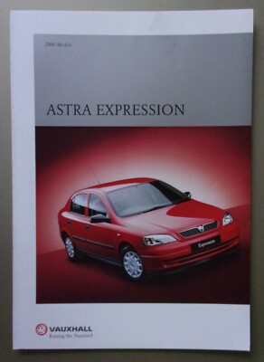 VAUXHALL ASTRA EXPRESSION orig 2000 Special Edition UK Mkt Sales ...