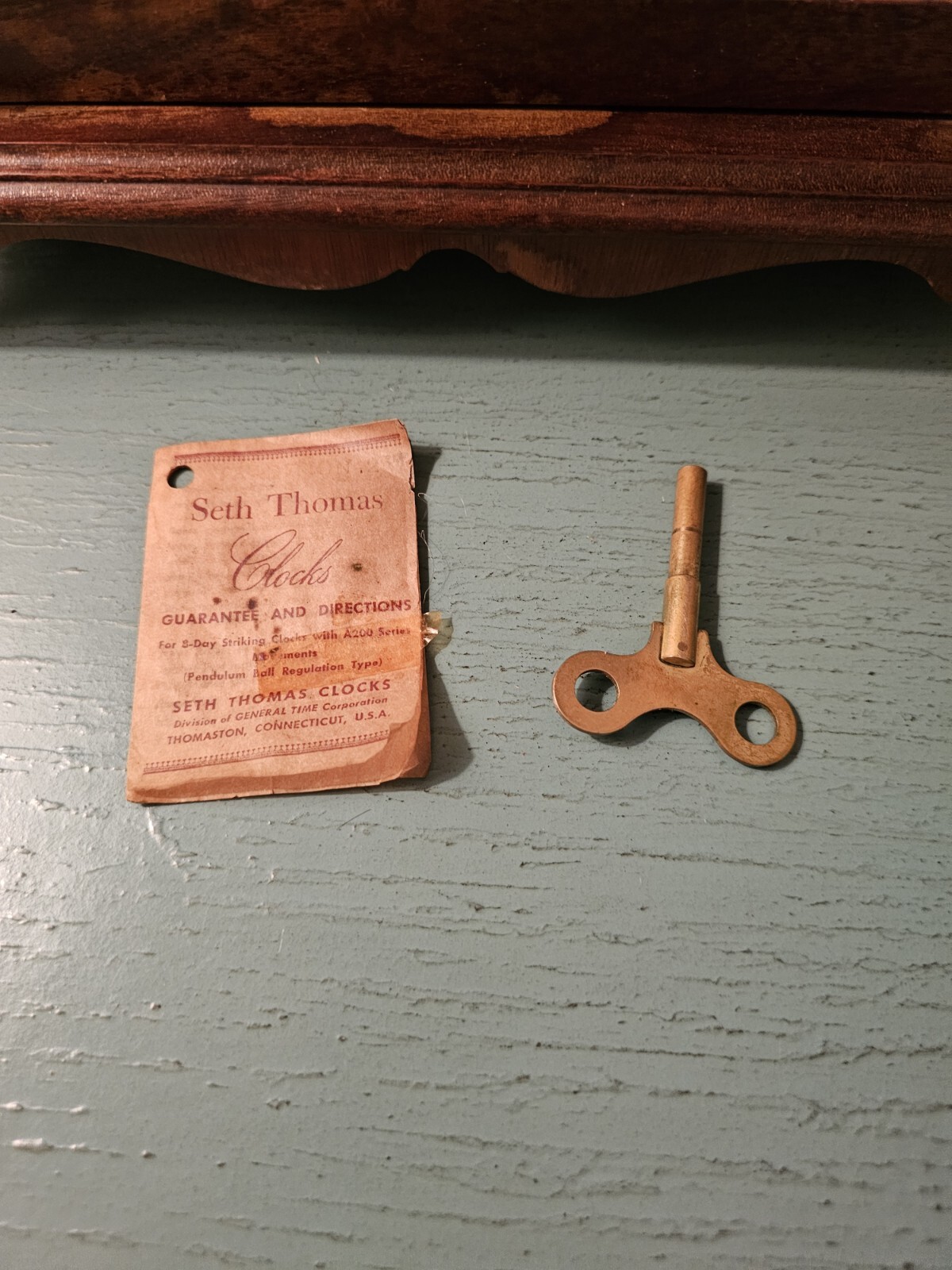 Vintage Seth Thomas Mantle Clock-Key Wind-Up W/Chime-Works | eBay