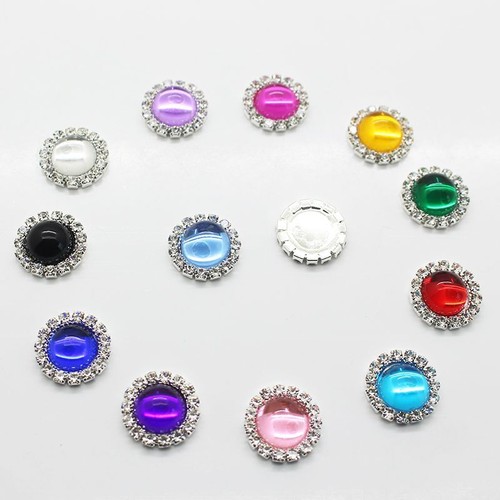 10pcs Round Snap Buttons Multicolor Acrylic Button Women Girls Clothing ...