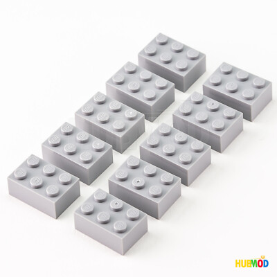 Lot of 10 LEGO Light Bluish Gray 2x3 3002 Building Bricks Blocks Parts ...