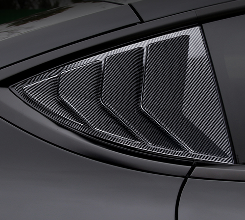 ABS Carbon Fiber Side Vents Window Louver Shield Cover For Tesla Model ...