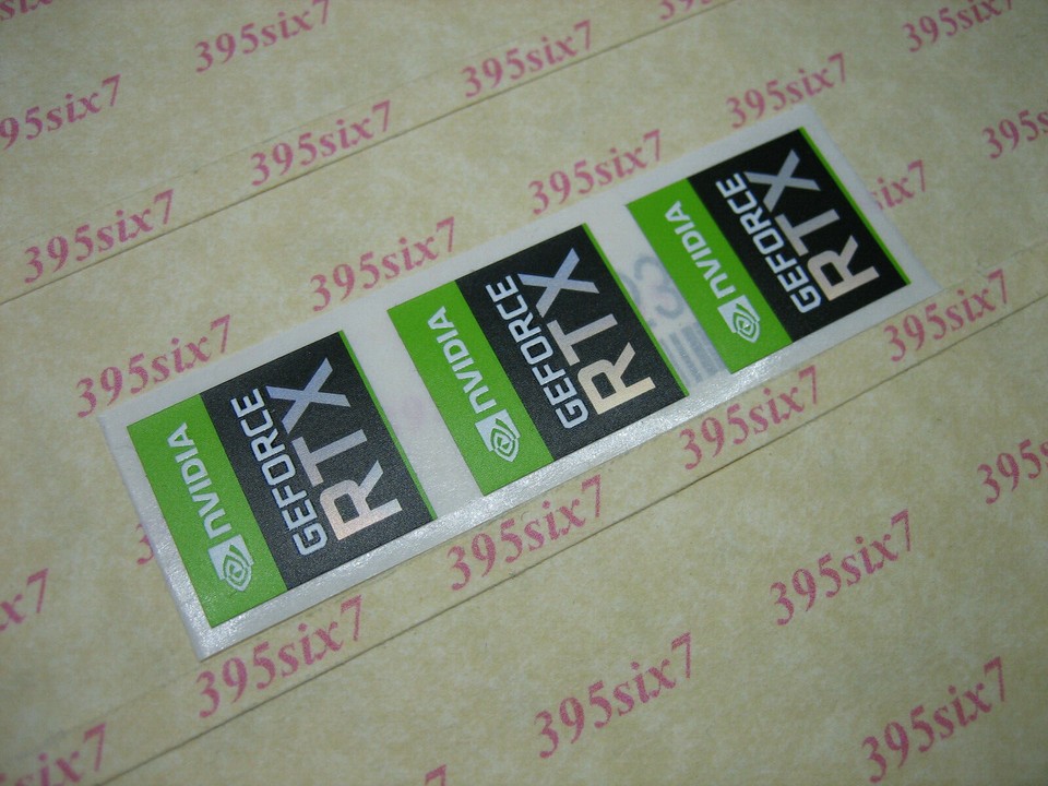 NVIDIA GEFORCE RTX STICKER 2020 Version x 3 PCS - NEW GENUINE - Silver ...