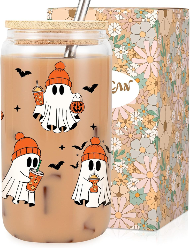 Cute 16 Oz Ghost Cup - Perfect Halloween Birthday Gift & Boo Basket ...