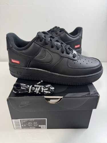 Nike Air Force 1 Low Supreme Black Men’s Size 7 CU9225-001 BRAND NEW | eBay