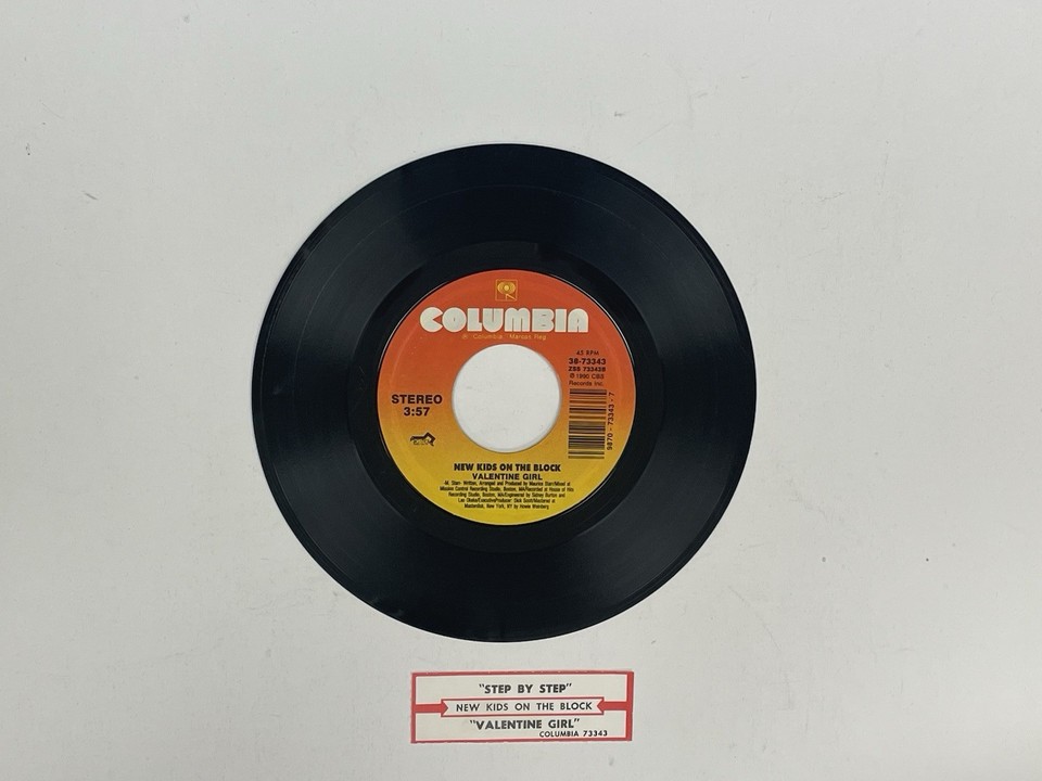 Jukebox 45 & Title Strip New Kids On The Block Step By Step Cleaned ...