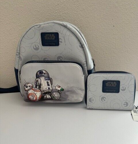 STAR WARS DROIDS MINI LOUNGEFLY BACKPACK AND MATCHING WALLET | eBay