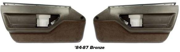 US MADE 1984 - 1989 Corvette Standard Door Panels in ALL Factory Colors ...