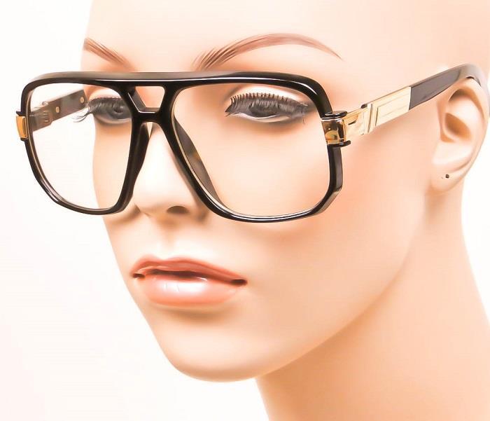 Vintage OVERSIZED Aviator Big Square Retro Nerd Large Geek Eyeglasses ...