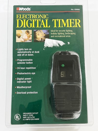 WOODS ELECTRONIC DIGITAL OUTDOOR TIMER MODEL #83660 New In Package | eBay