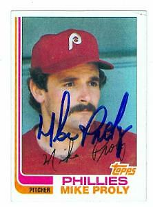 Mike Proly autographed baseball card (Philadelphia Phillies) 1982 Topps ...