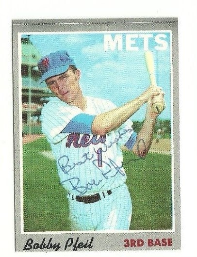 Bobby Pfeil 1970 Topps auto autographed signed card New York Mets | eBay