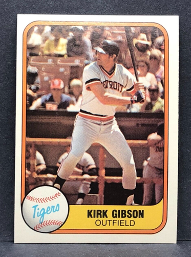 1981 Fleer KIRK GIBSON rookie card RC No. 481 Crease-Free NM-MT+ ...