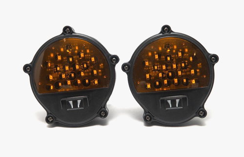 New Black LED Front Amber Turn Signal Parking lights 24V for Humvee ...
