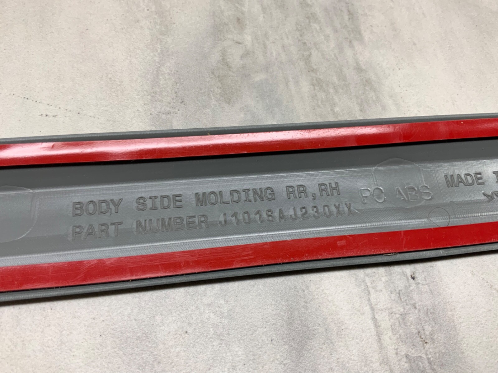 10-14 SUBARU LEGACY REAR RIGHT DOOR TRIM MOLDING P/N J101SAJ230XX OEM 0 ...