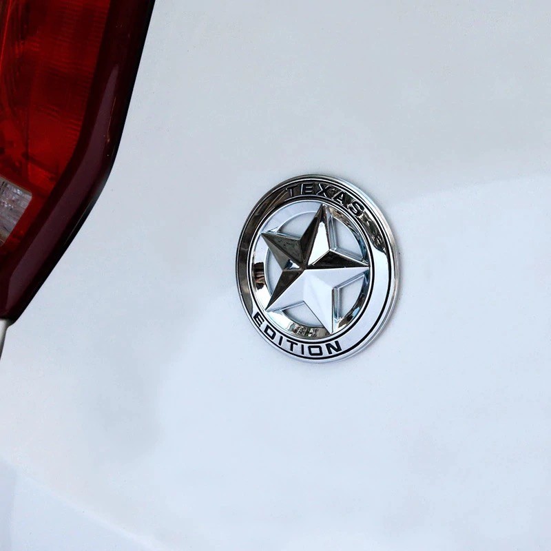 3D METAL Texas Edition Emblem Sticker Lone Star Badge For Truck (Silver ...