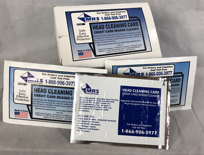 Card Reader Cleaning Card Package of 60 MRS Merchant Retail Supplies | eBay