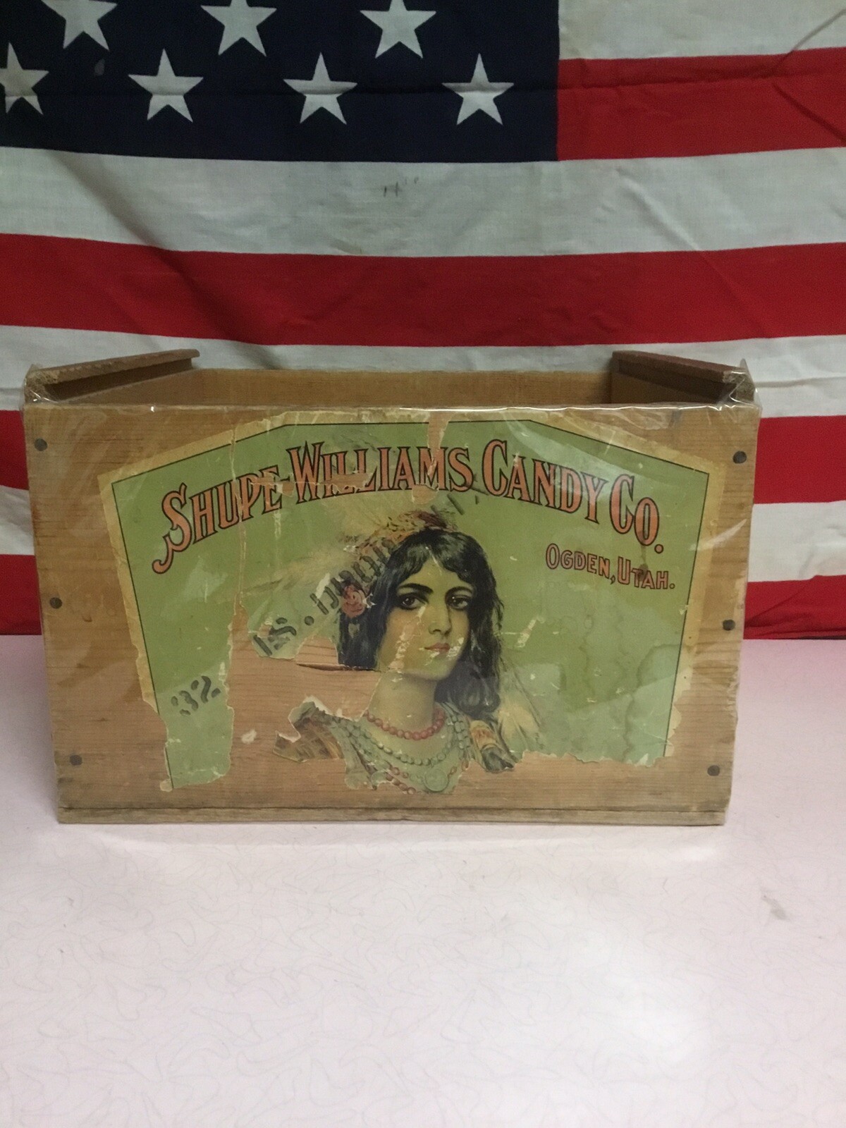 Rare Antique Shupe Williams Candy Co. Ogden Utah Wood Container with ...