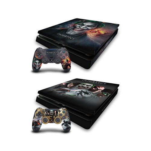 INJUSTICE GODS AMONG US KEY ART VINYL SKIN FOR PS4 SLIM CONSOLE ...