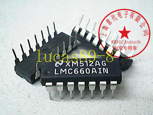 5PCS LMC660AIN IC OP AMP QUAD CMOS 14-DIP LMC660 LMC660A 660A LMC660AI ...