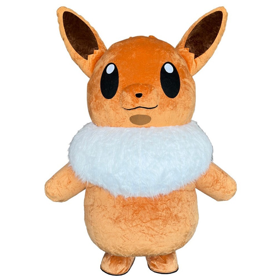 Inflatable Costume Eevee Jumpsuit Plush Halloween Cosplay Party Suit w ...