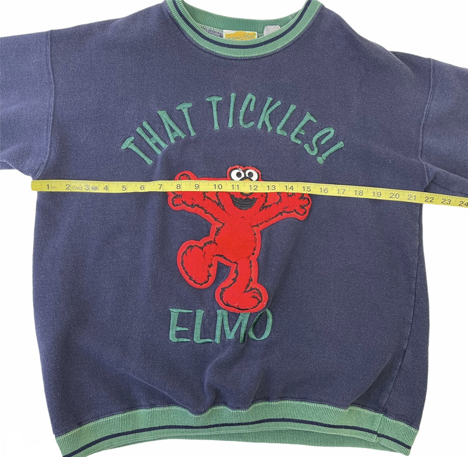 Vintage That Tickles Elmo Sesame Street 90s Crew Neck… - Gem